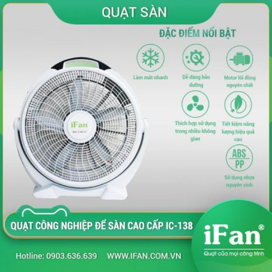 Quạt công nghiệp để sàn cao cấp IC-138